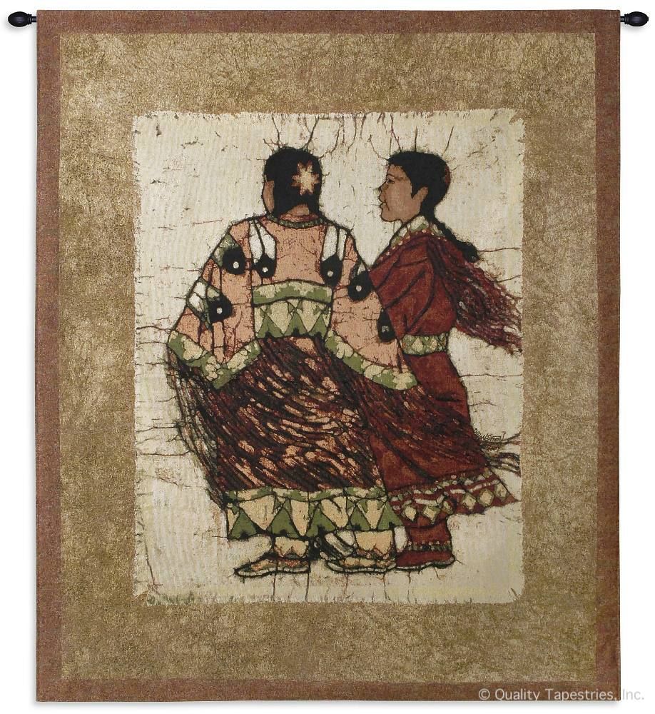 Native American Sisters I Wall Tapestry